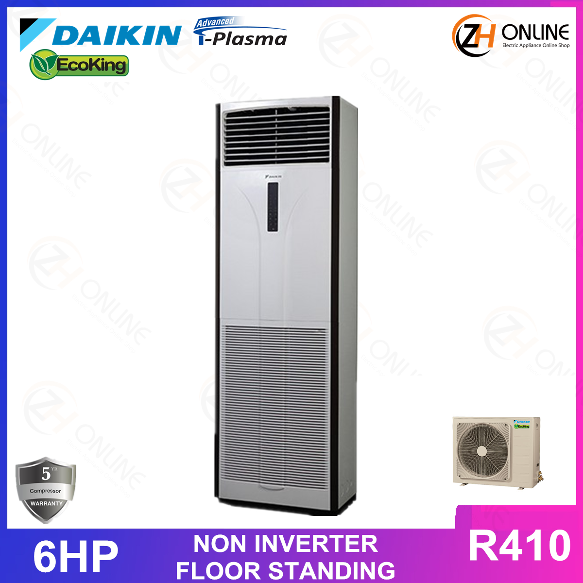 DAIKIN 6HP FLOOR STANDING FVN60AV1L I-PLASMA FVN A SERIES FVN60A ...