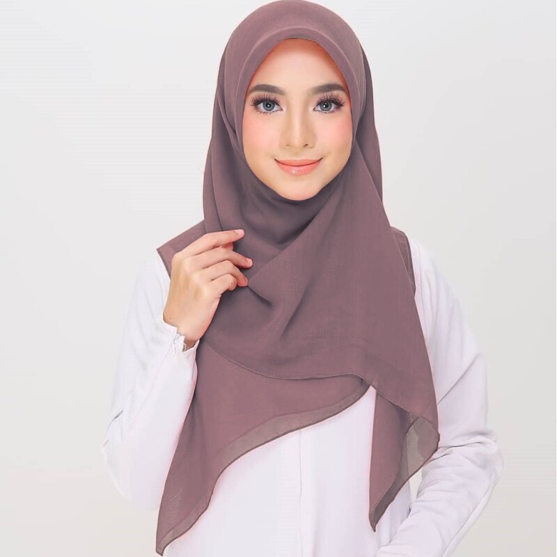Tudung Bawal PLAIN Cotton Voile Bidak 45 - Hijab Wanita Perempuan ...