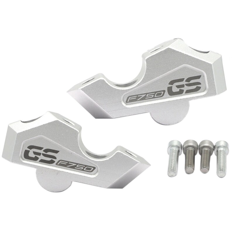 22MM Motorcycle Aluminum Alloy Handlebar Risers Adjustable Fatbar ...