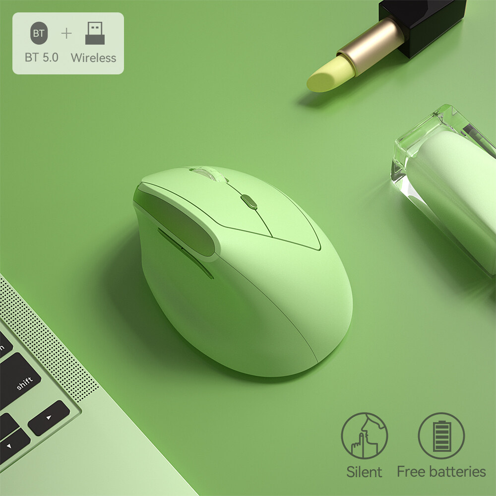 BOW MD190mini Portable Ergonomic Mouse 2.4G USB Wireless and BT Dual ...