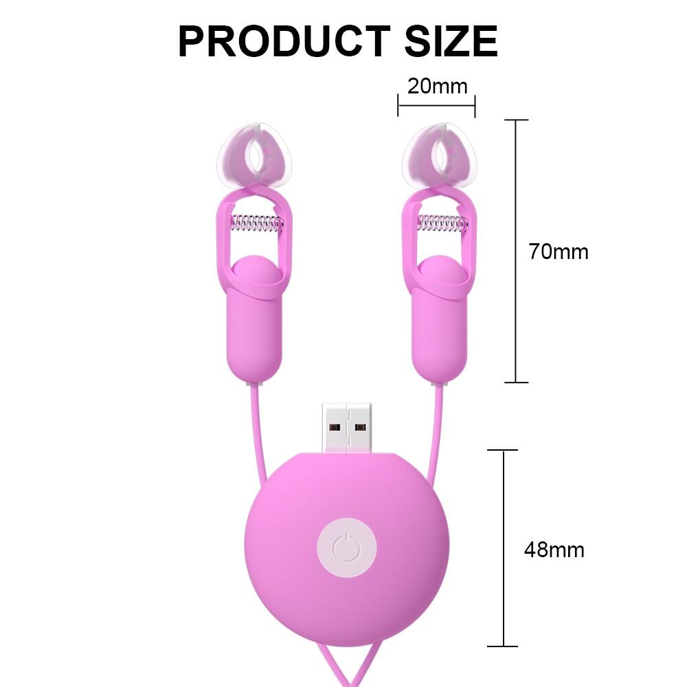 Electric Shock Nipple Clamp Breast Massage Enhancer Bondage Adult Sex