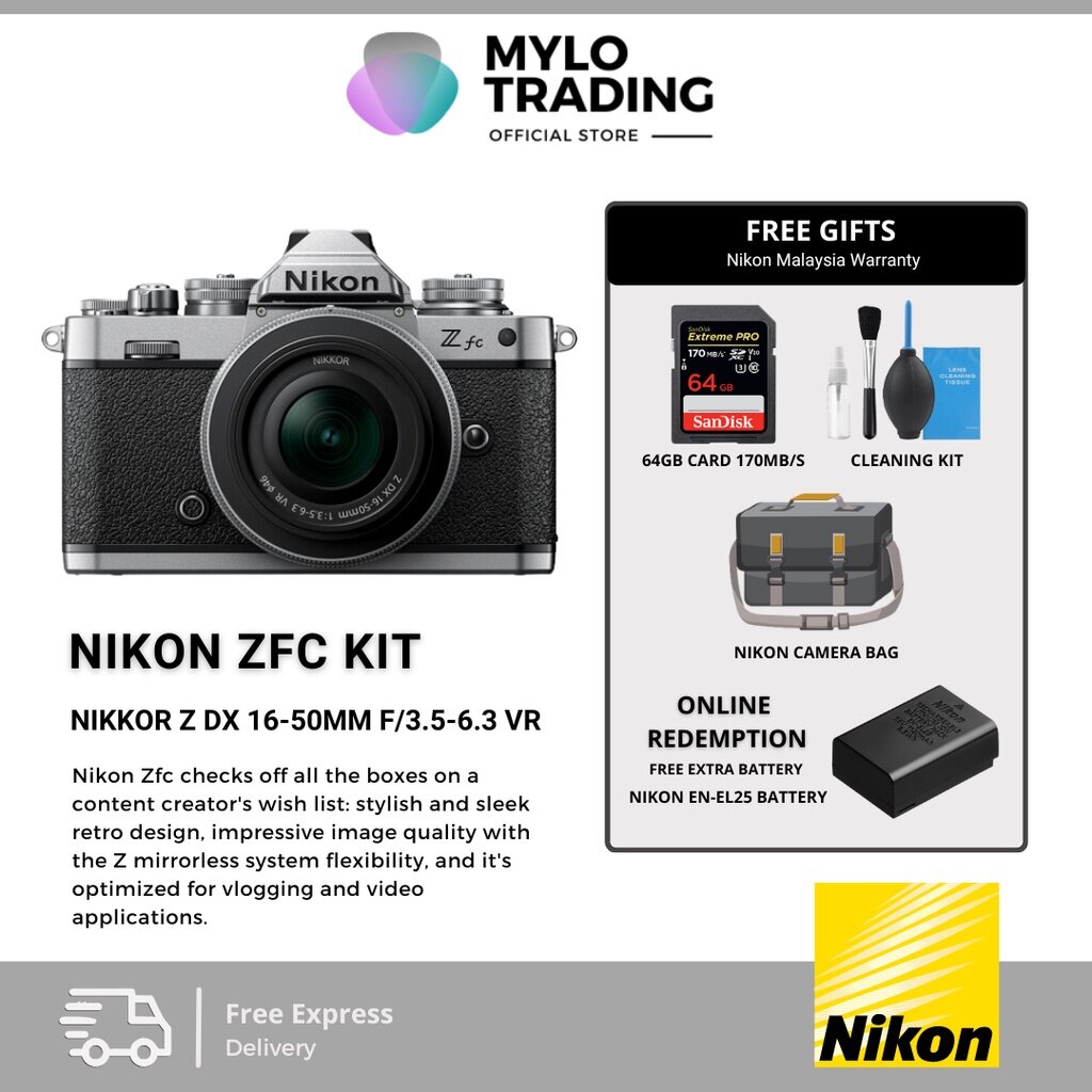 Nikon Z FC ZFC Body / 16-50mm (Sliver Kit) / 28mm F2 (Classic Kit) ONLINE REDEEM EXTRA ORIGINAL ...