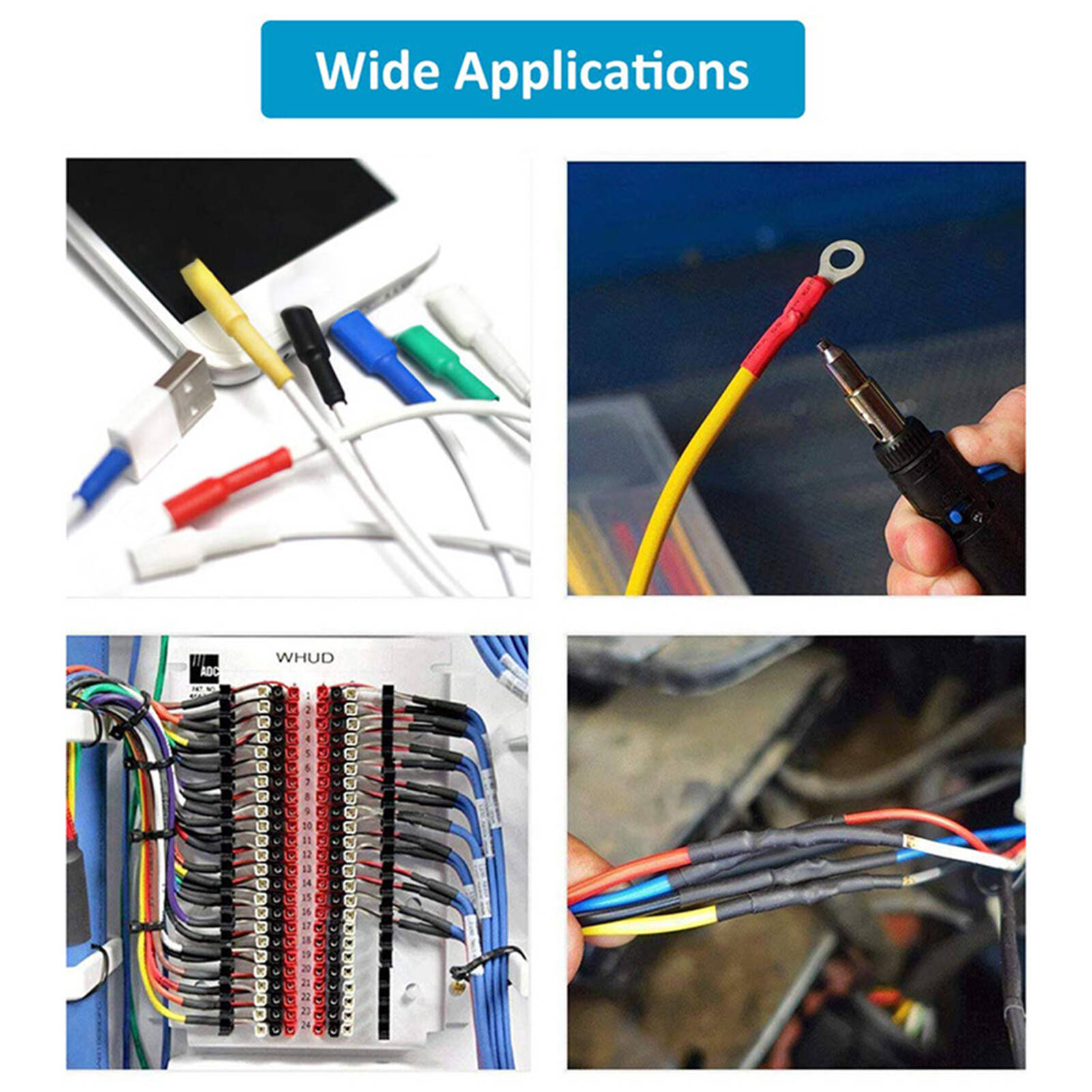 XPE 650Pcs/Set Heat Shrink Tubes Good Sealing Electrical Insulation ...