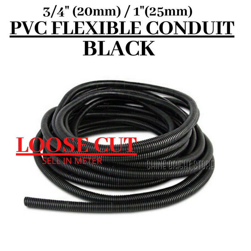 PVC FLEXIBLE CONDUIT BLACK / PVC FLEXIBLE PIPE BLACK / BLACK CONDUIT ...