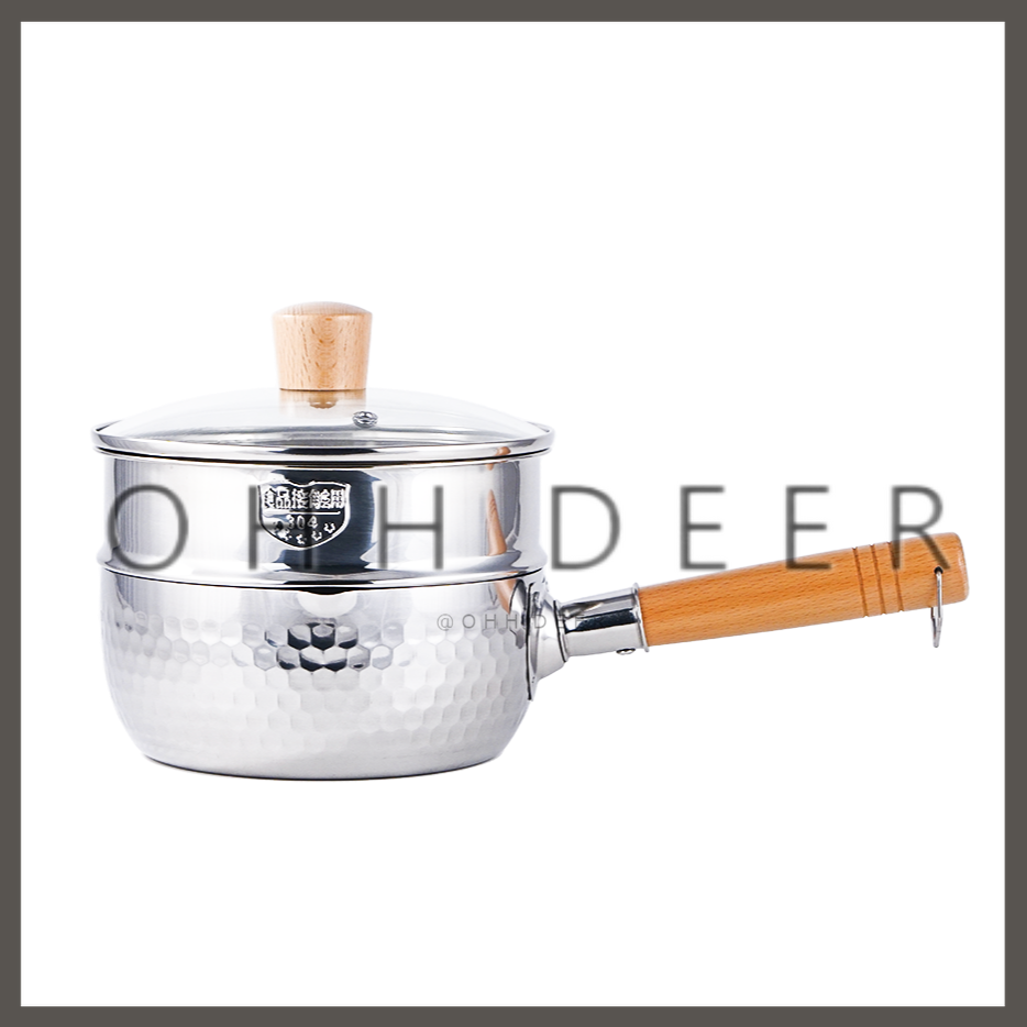 OHHDEER Japanese Snow Pan Cookware Induction Metal Stainless Steel ...