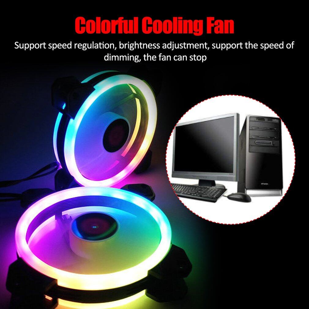 LED Cooling Fan for Computer พัดลมระบายความร้อน Remote ControlRGB 120 ...