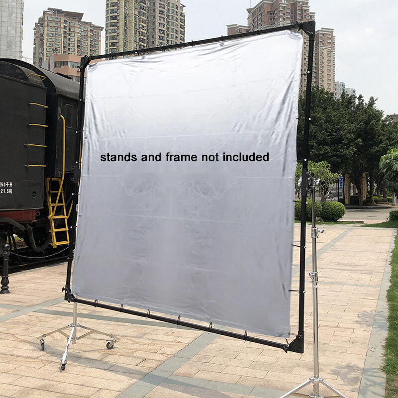 （HOT）3x3m Silver Reflector Cloth Overhead Butterfly Frame Gold Fabrics ...