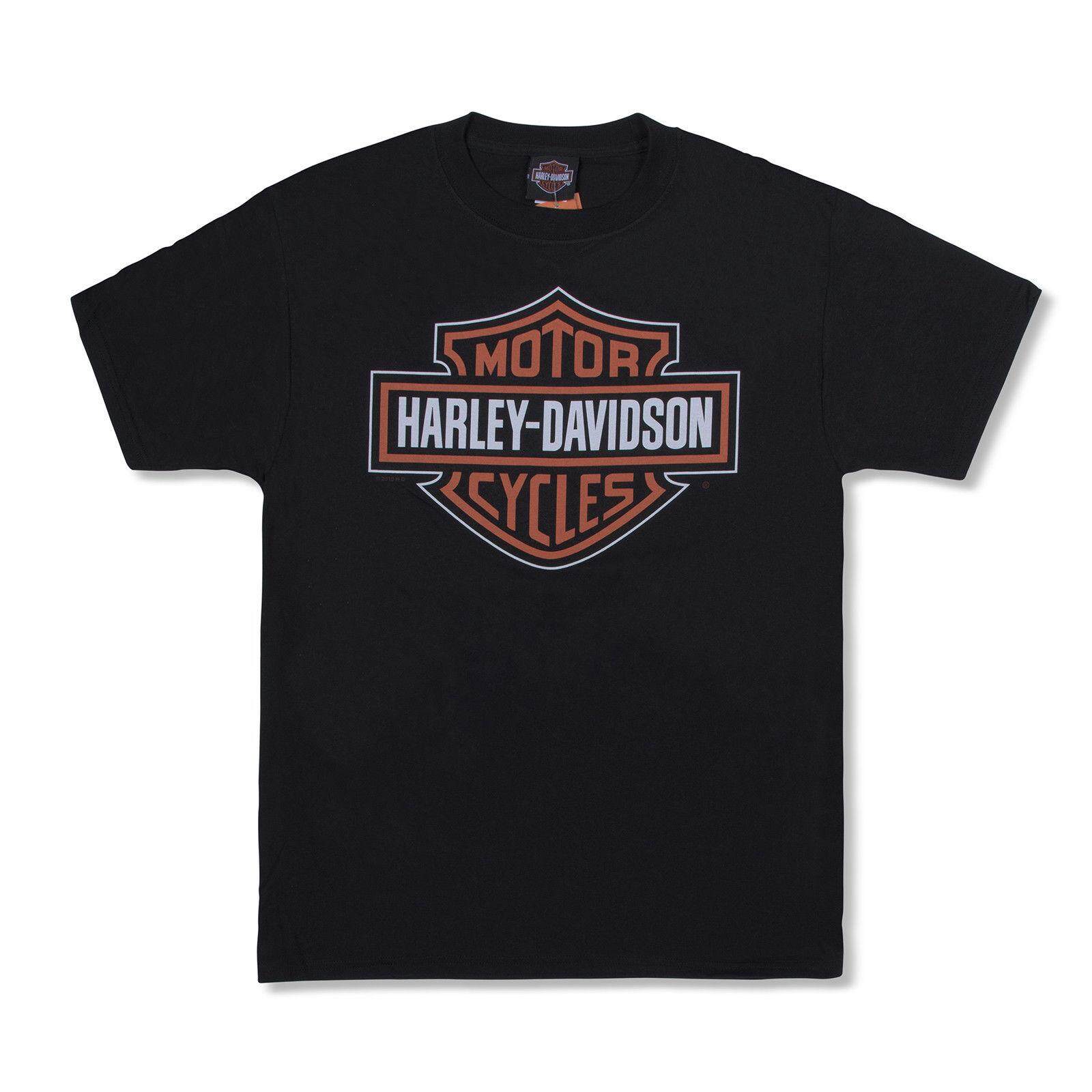Harley-Davidson Men'S Lucky Bold H-D Short Sleeve Crew Neck T-Shirt Green Gildan Birthday Gift ...