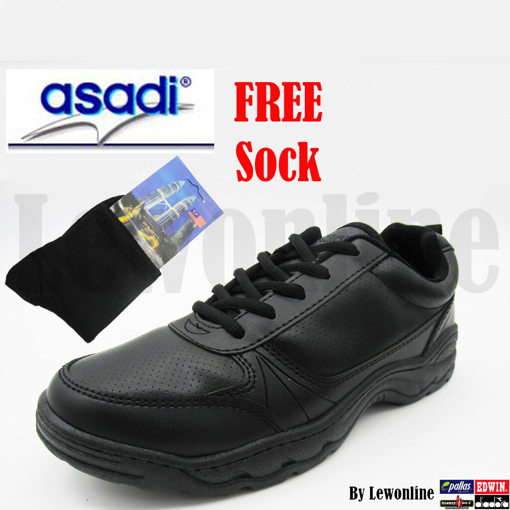 Asadi 6559 Kasut sekolah hitam / Black School Shoe / 黑色校鞋 | Lazada