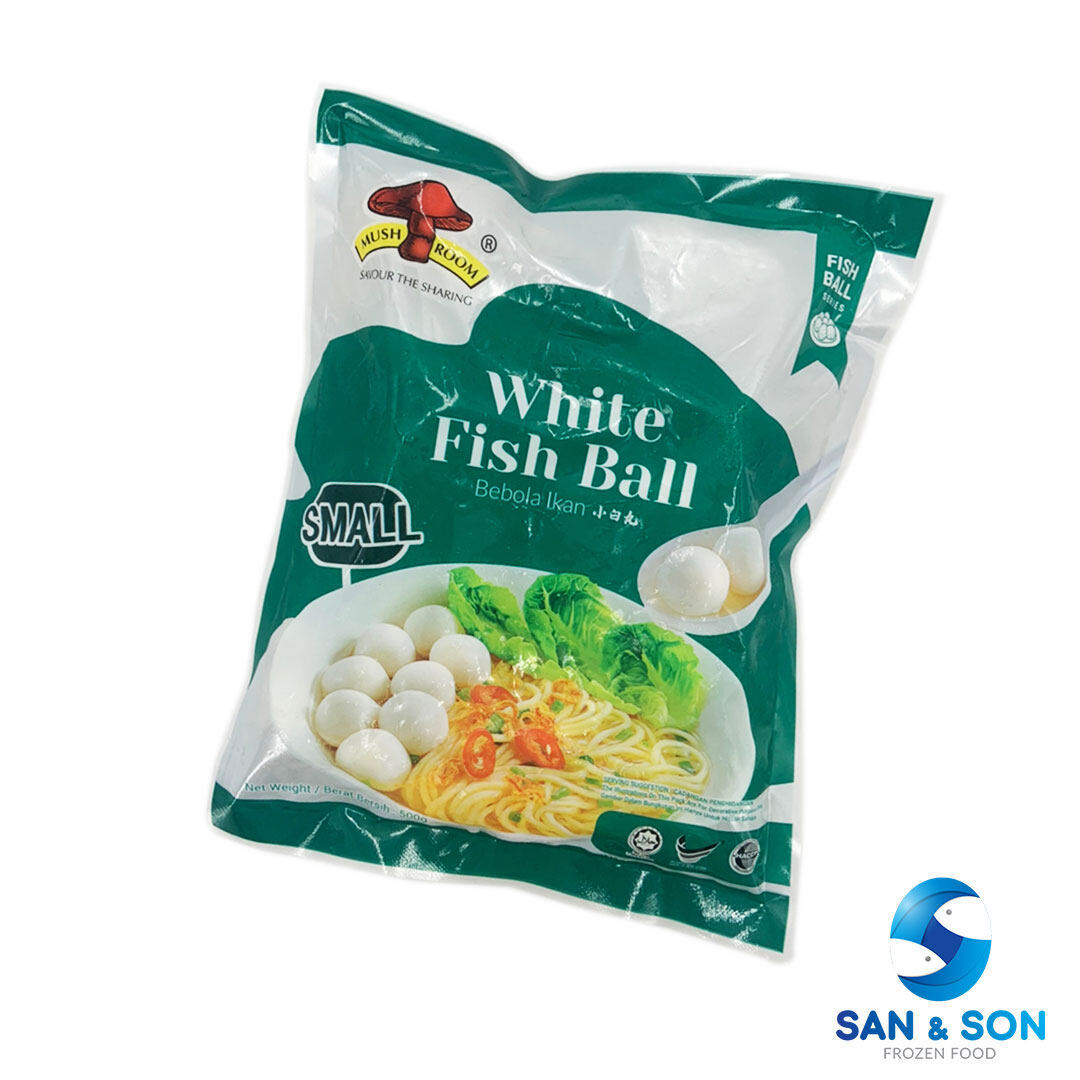 Mushroom White Fish Ball (Small) 500g Bebola Ikan steamboat stimbot ...