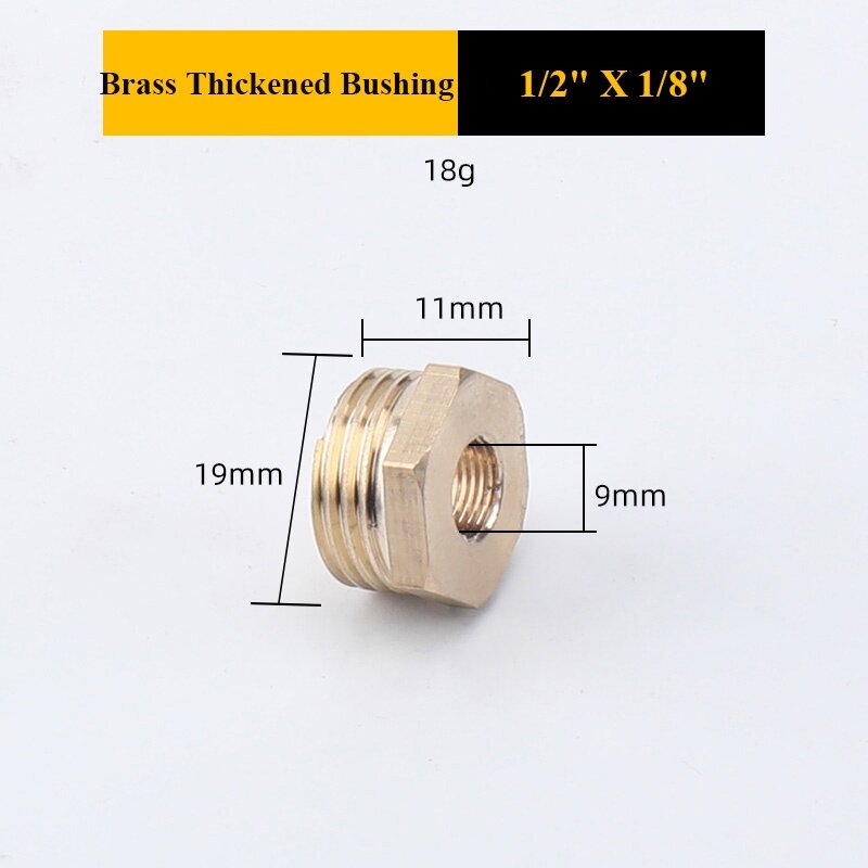 Brass Reducing Bushing 1/4" 3/8" 1/2" 3/4" Male to Female Thread ...