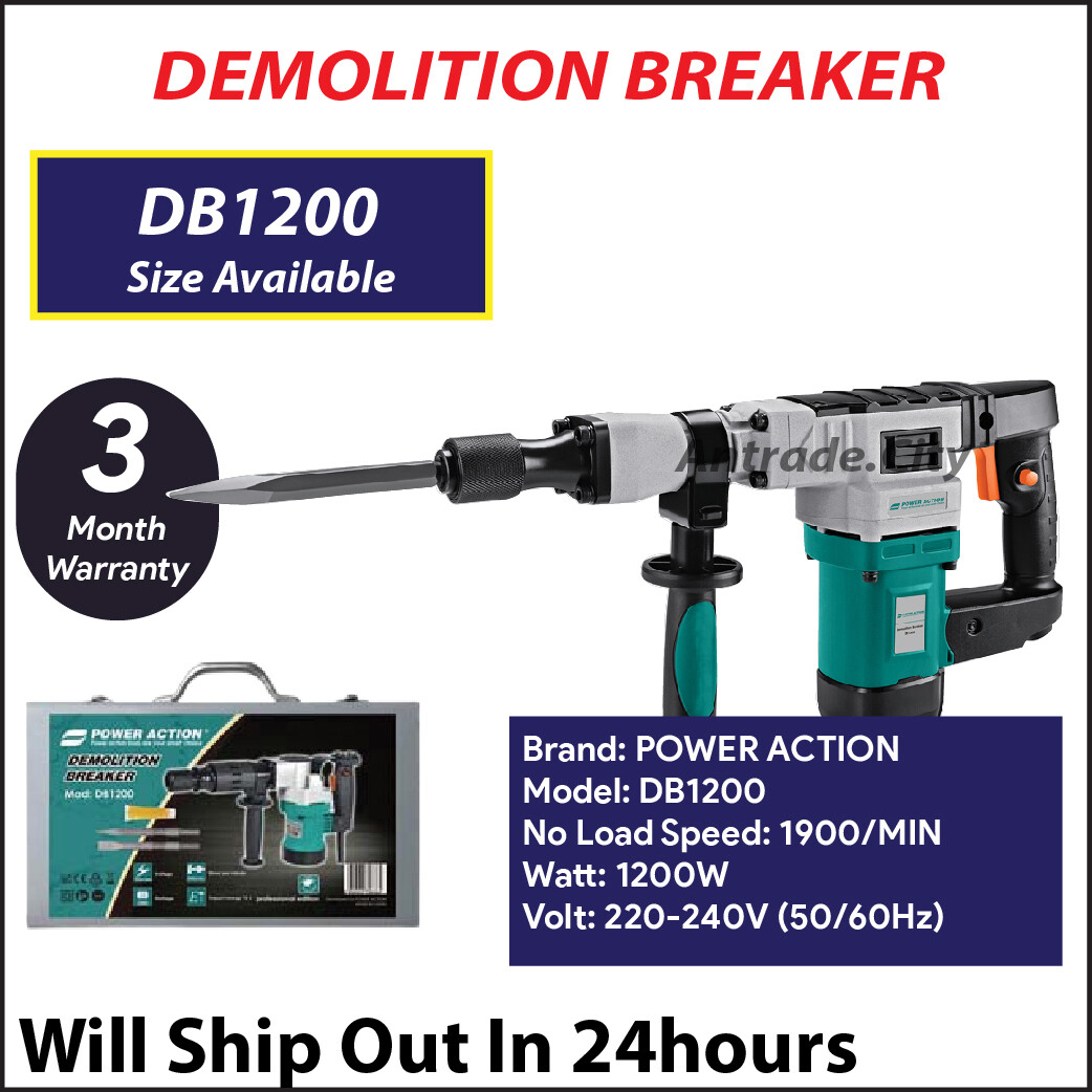 Demolition Breaker Hammer 1200W & 1300W 220V Electric Concrete Breaker ...
