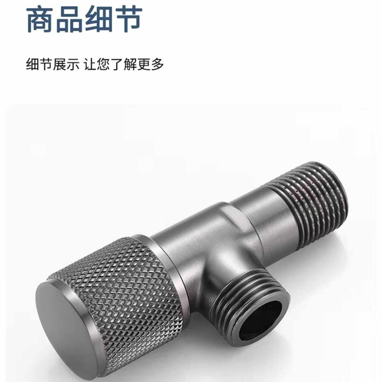 Stainless Steel Angle Valve 2 Way Water Wall Mounted Bib Basin Tap ...