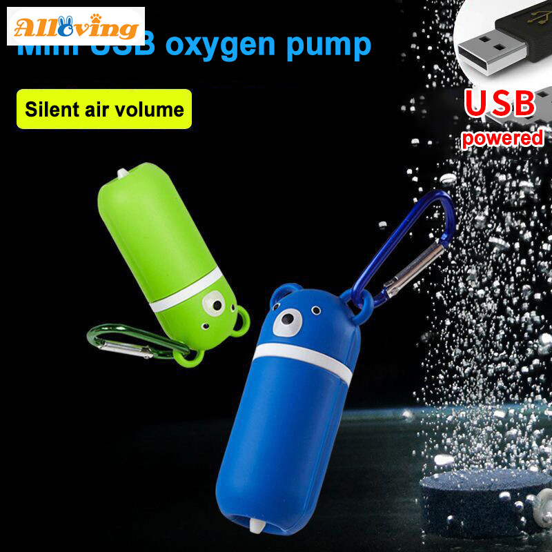 Alloving Cute Mute Oxygen Air Pumps Portable Mini USB Aquarium Fish ...