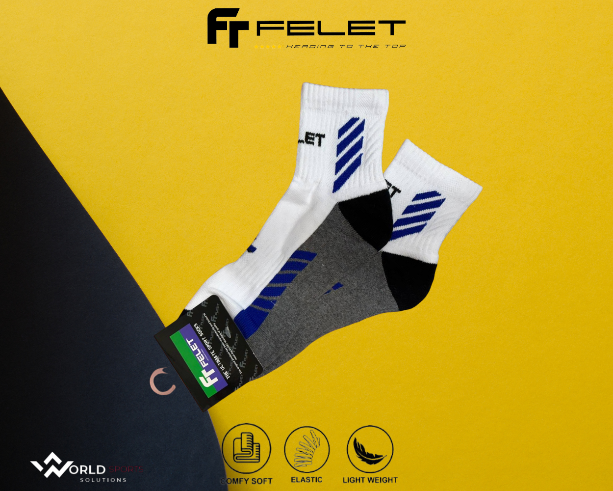 FELET SPORT SOCKS ( 100% ORIGINAL )(one pair) | Lazada