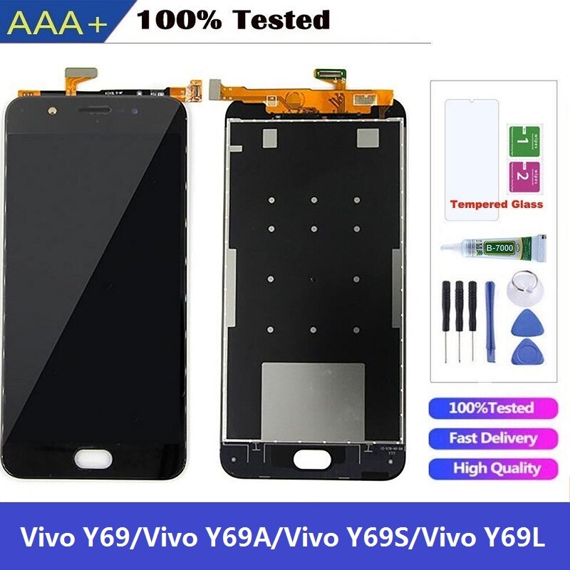 อะไหล่หน้าจอ LCD Vivo 100%,ทดสอบแล้ว Y69สำหรับ Vivo Y69L LCD Vivo Y69A ...
