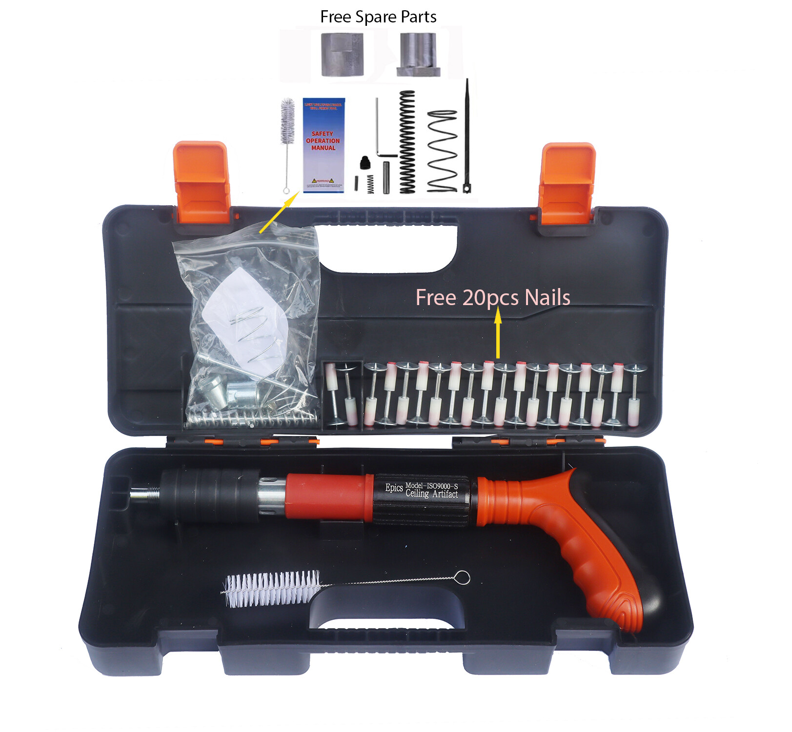 Concrete Nail Gun Artifact Gun Nailer Metal Concrete Cement Wood Nailer ...