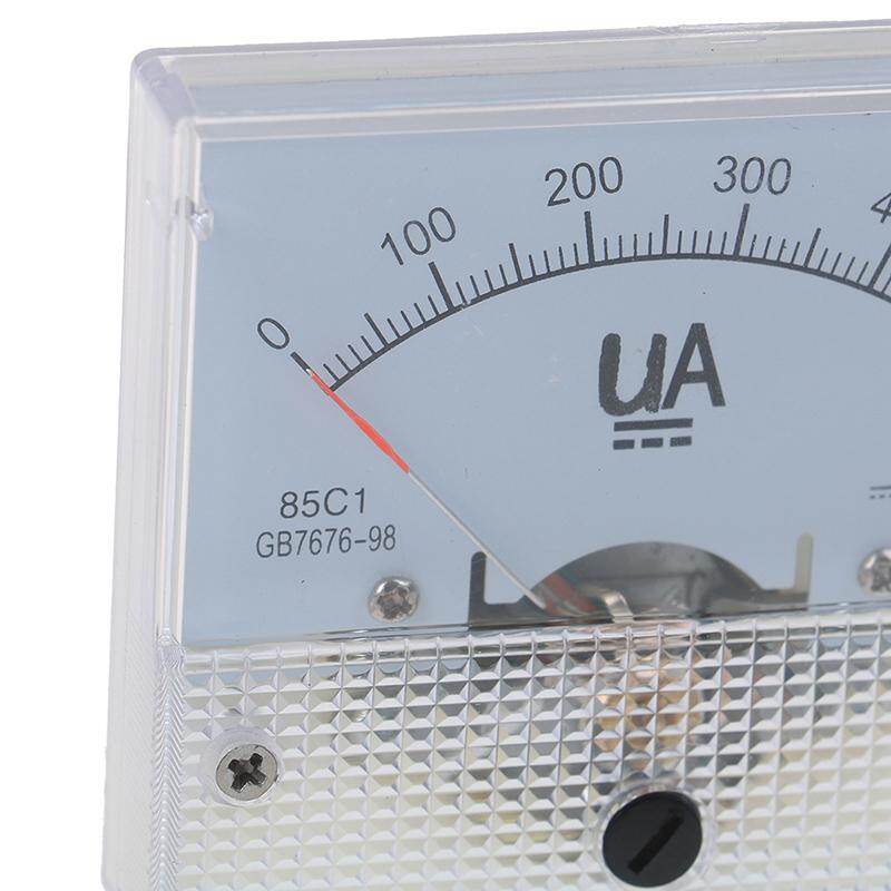1Pc DC Analog Pointer Current Meter Panel 50uA 100uA 200uA 300uA 500uA ...