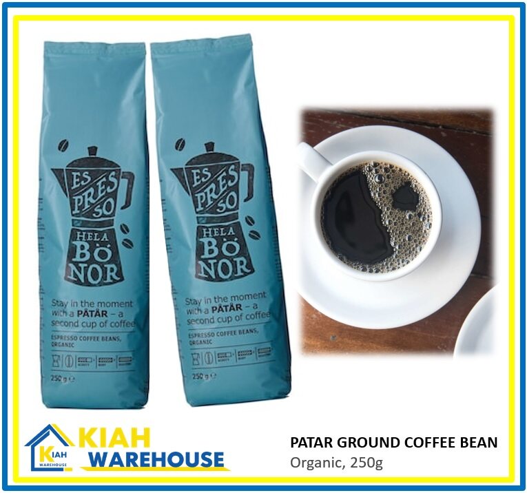 PATAR Espresso Ground Coffee Beans | UTZ certified | Organic 250g Ready ...