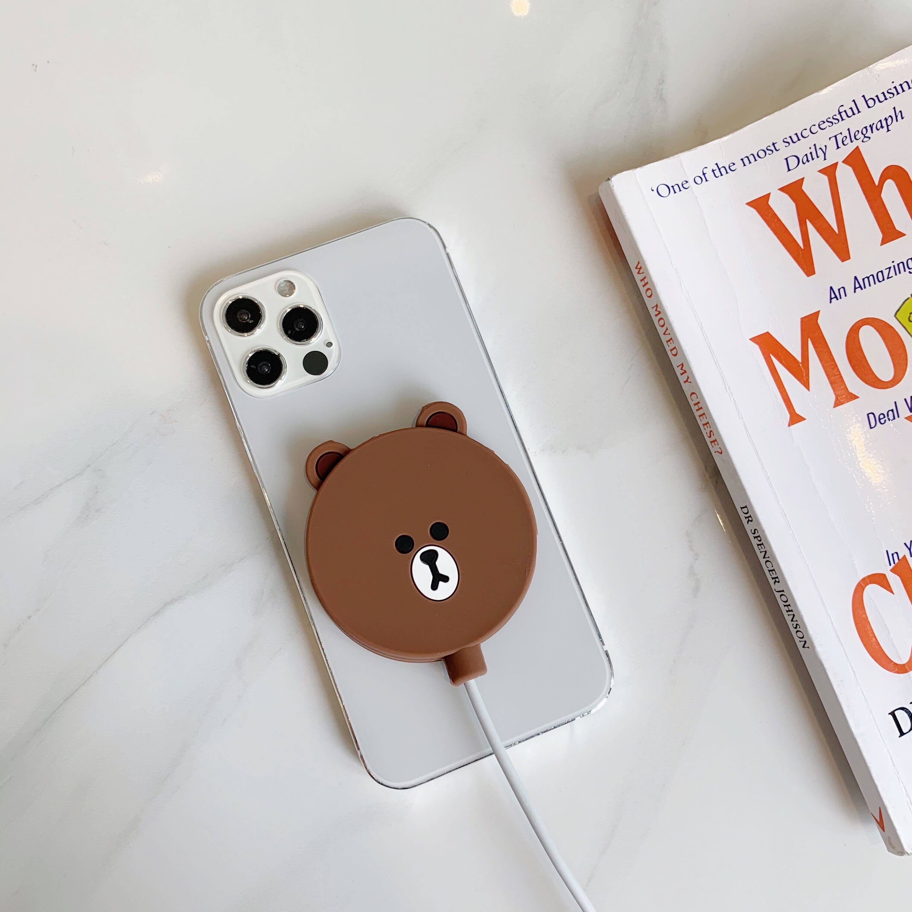 Cartoon Soft Silicone Portable Charger Case Magsafing Magnetic Anti ...