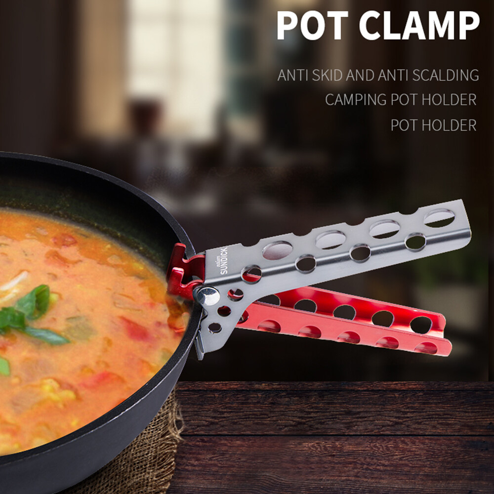 Aluminum Pot Clamp Pan Handler Pot Lifter Cooking Gripper Camping ...