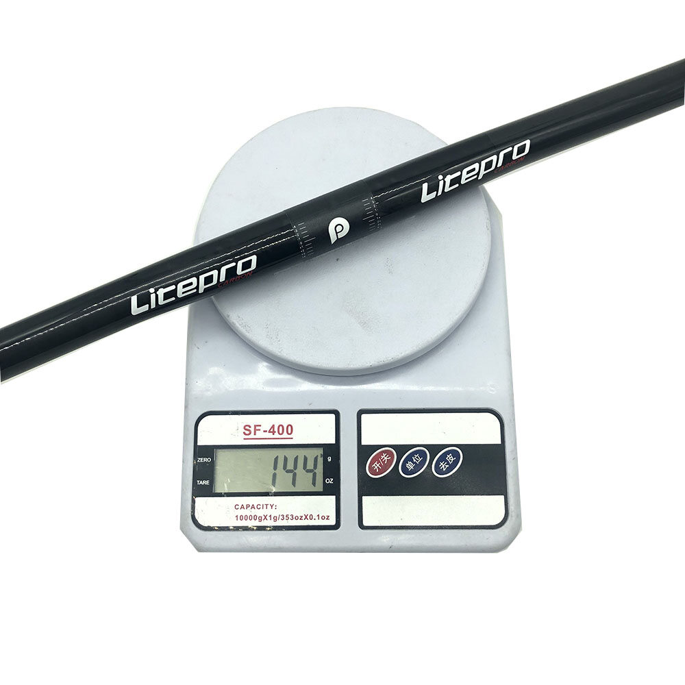 Litepro คาร์บอน MTB แฮนด์จักรยานพับได้ Brompton บาร์จับแนวนอน25.4*580 ...