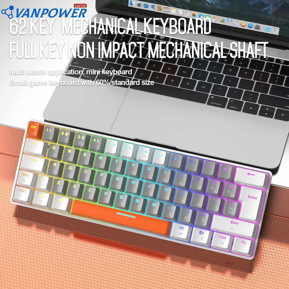 T60 62 Keys Mechanical Keyboard Keycaps Set for Gamer Laptop PC Hot ...