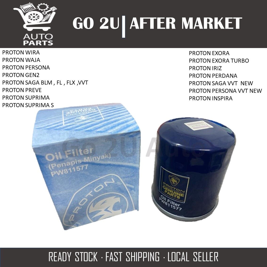 PROTON OIL FILTER (BLUE) -PW811577 PROTON WIRA ,WAJA, PERSONA,GEN2 ...