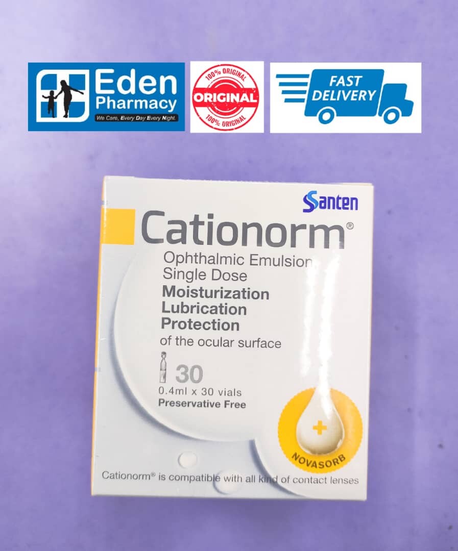 Cationorm eye drop ( Cationorm Opthalmic Emulsion ) ( 0.4ml x 30 ) | Lazada