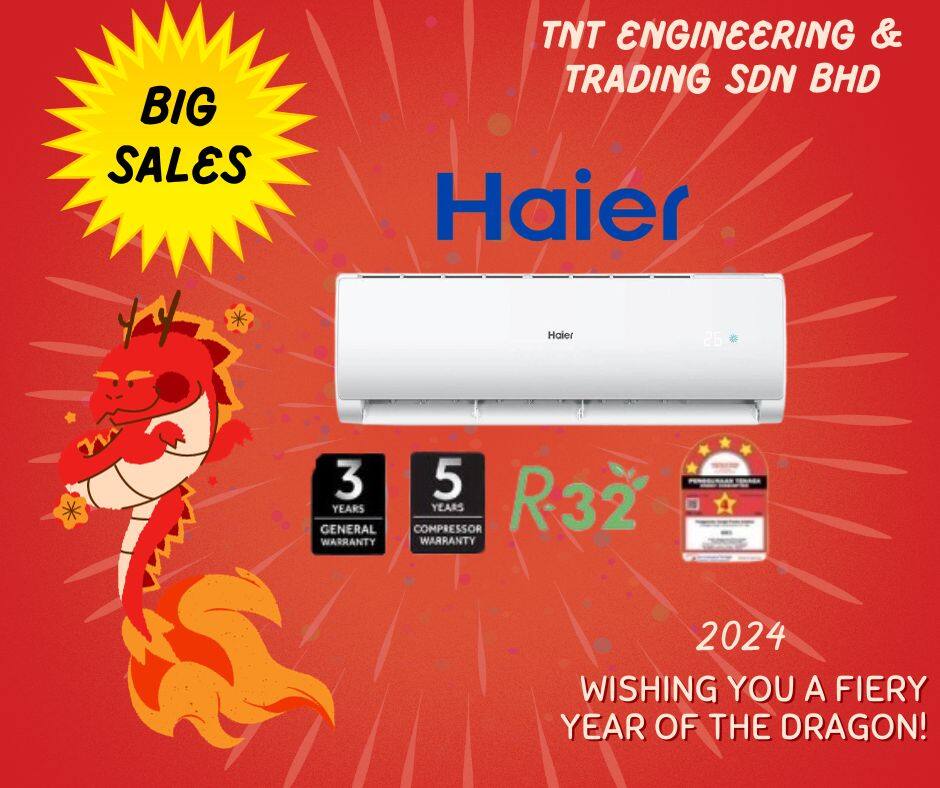 HAIER R32 1.0hp-2.5hp Non Inverter Wall Mounted HSU-LPA | Lazada