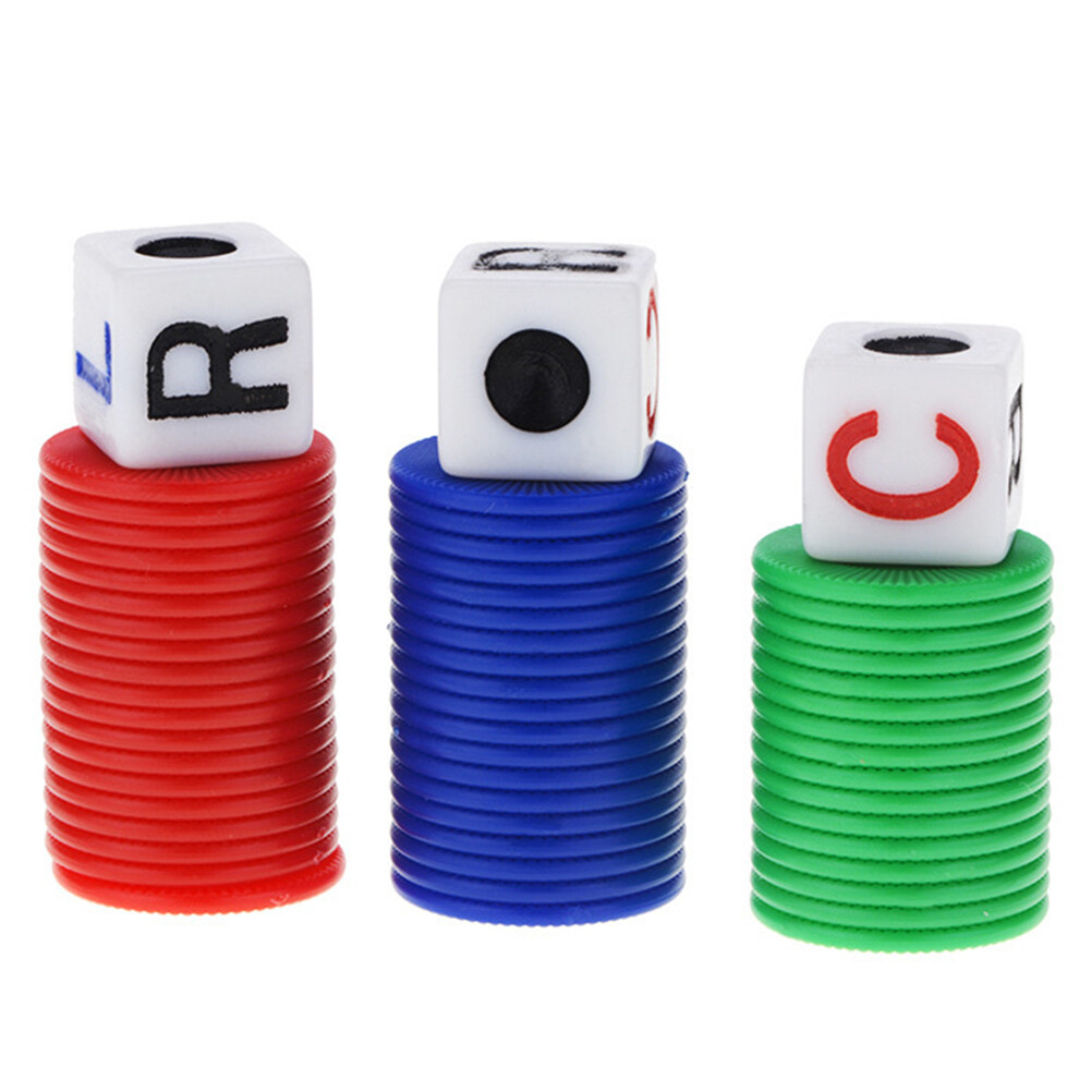 Portable 4 Tubes Left Right Centre Game Set Interactive Toy for Kids ...