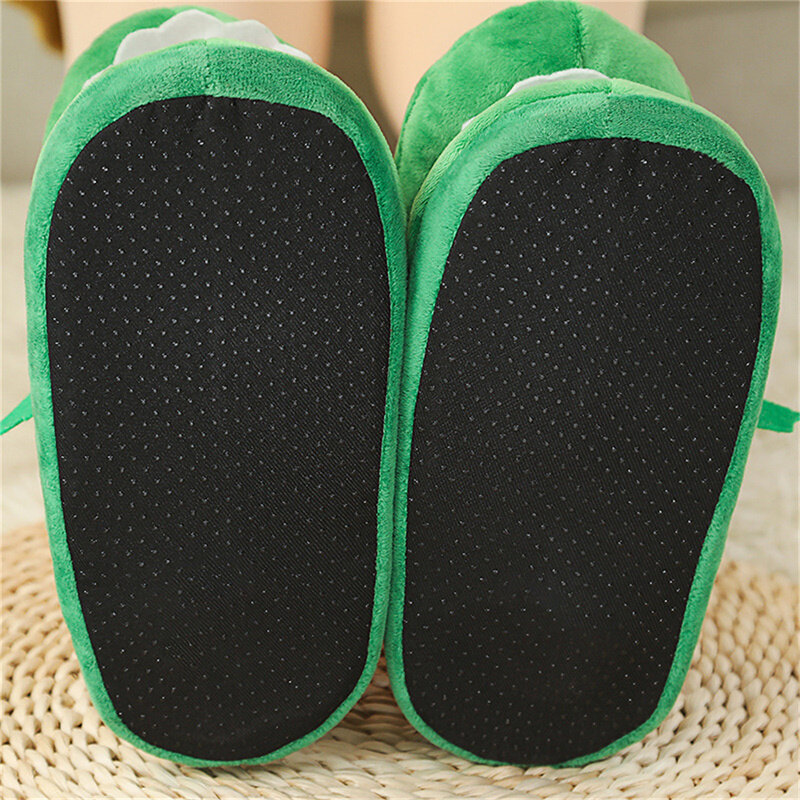 AngelCity Crocodiles Plush Slippers With Open Mouth Cotton Slippers ...