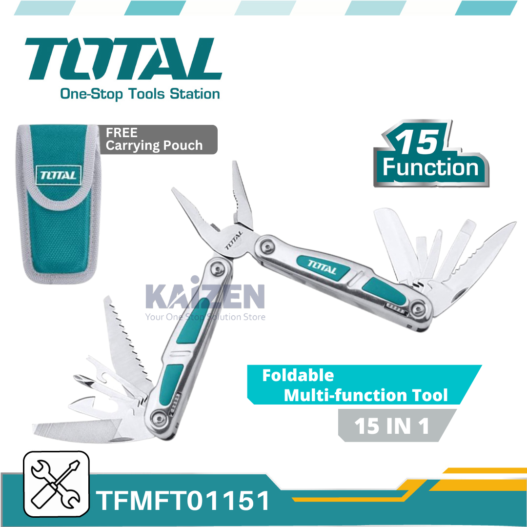 TOTAL TFMFT01151 Foldable Multi-function Tool 15 IN 1 | Lazada