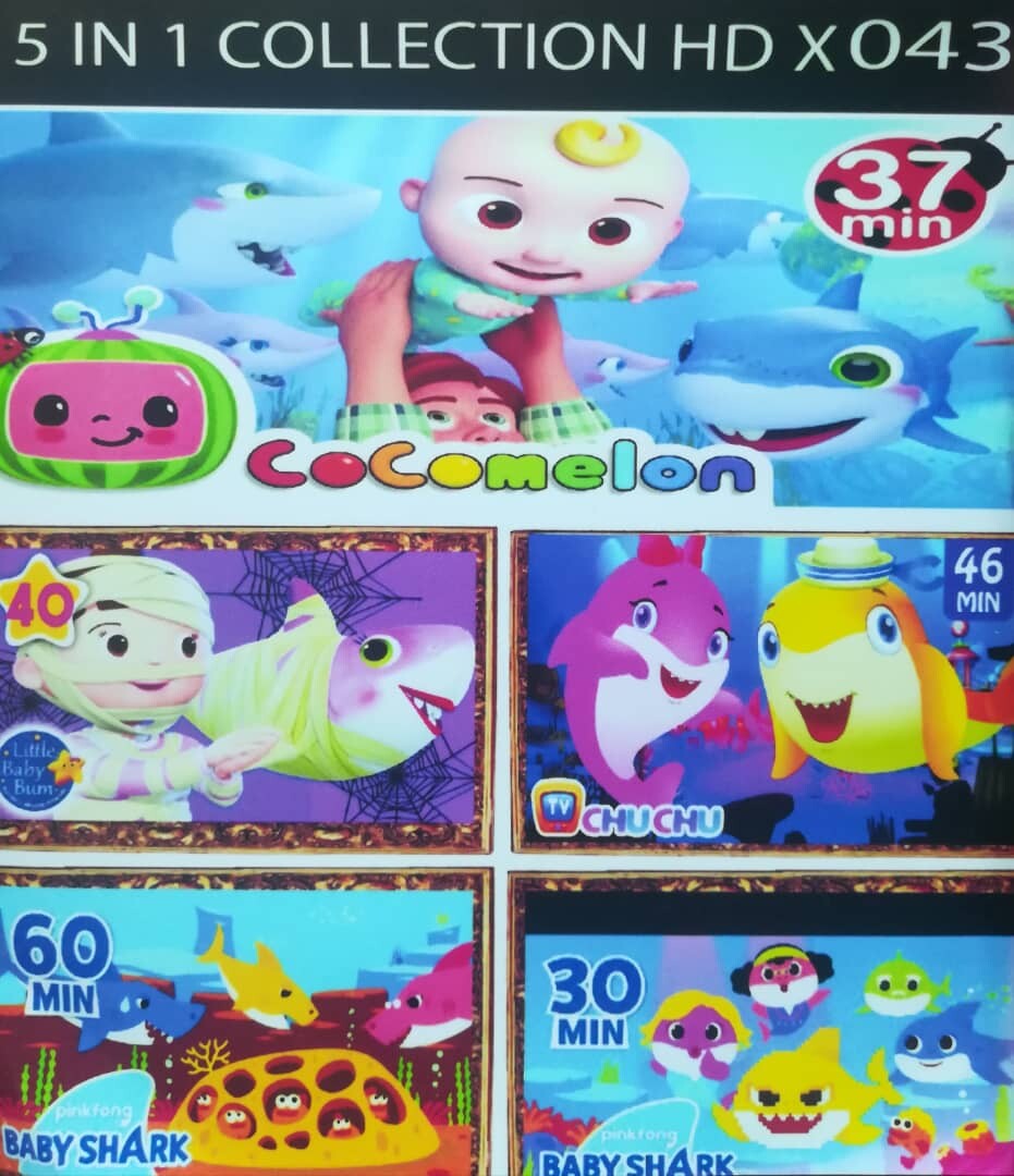 DVD English Cartoon Song Cocomelon 5 in 1 Collection HD X 043 ...