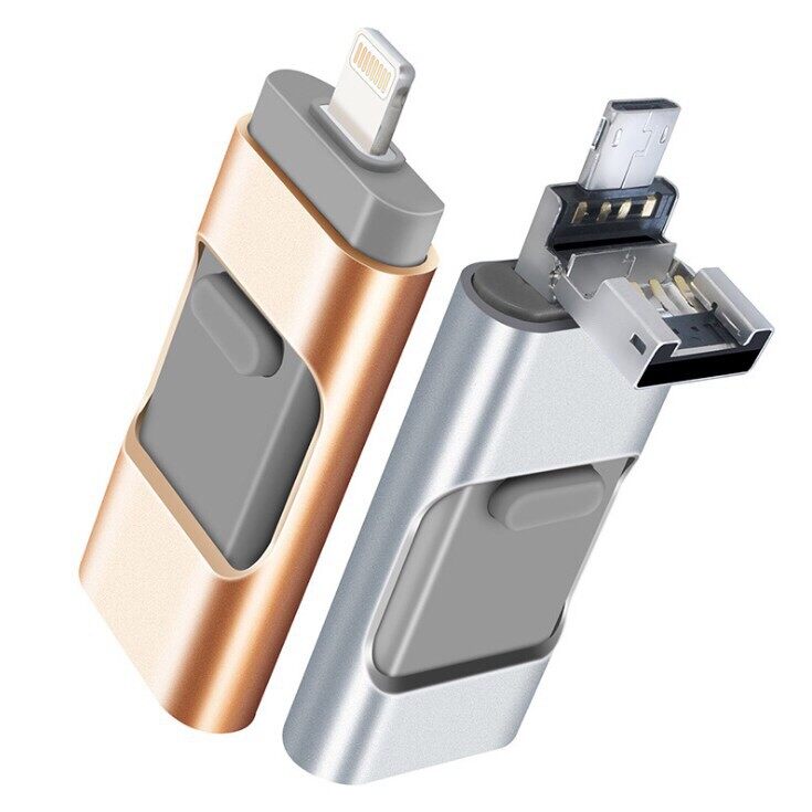 ♥สินค้าของแท้100% + จัดส่งฟรี + COD♥ความเร็วที่รวดเร็ว iPhone OTG Android IOS USB 3 In 1บน Go ...