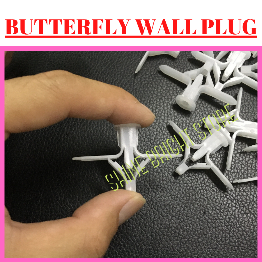 PVC PARTITION WALL PLUG BUTTERFLY WALL PLUG BUTTERFLY CLIP NYLON TOGGLE ...