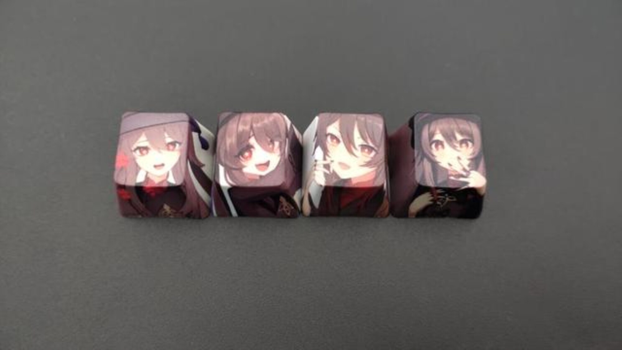 Keycaps Genshin Impact Keycaps 4คีย์/ชุดคีย์บอร์ดแบบกลไก OEM โปรไฟล์ ...
