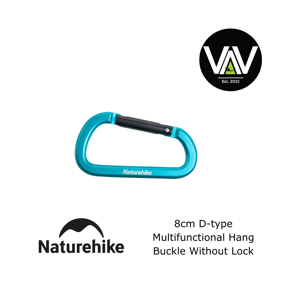 NatureHike 8CM D-Type Multifunctional Carabiners Without Lock (Not for ...