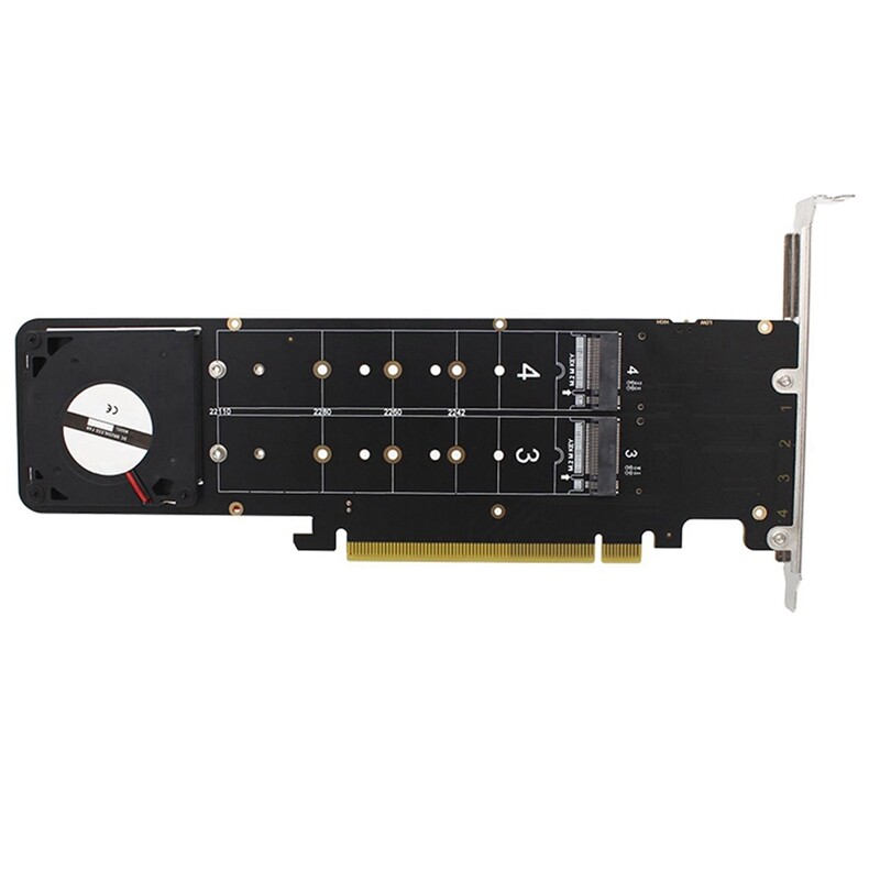 PCIe to M2 Adapter Card PCIe 4.0 X16 M2 M Key NVME SSD RAID Array ...