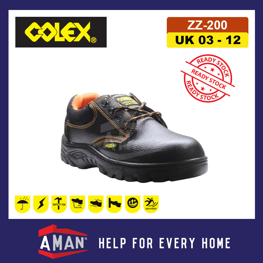COLEX ZZ200 High Quality Steel Toe Cap Mid Sole Low Cut Safety Shoe ...