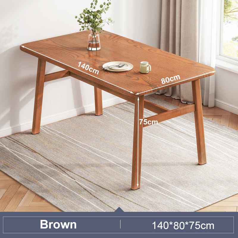 QUANU 4/6/8 Seater Solid Wood Dining table Set With 4/6 Chairs Meja ...