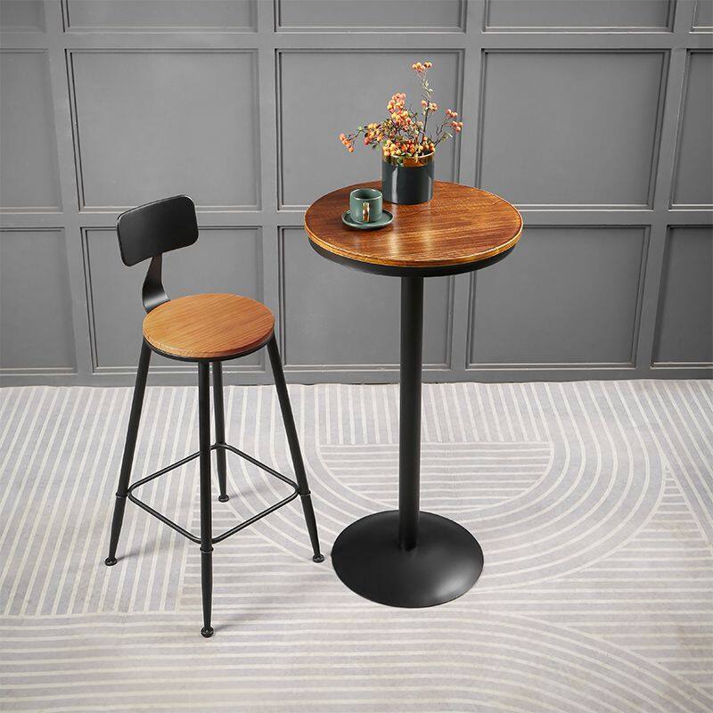 Marble Top Bar Table and Chair Set Balcony Leisure Coffee Table High ...