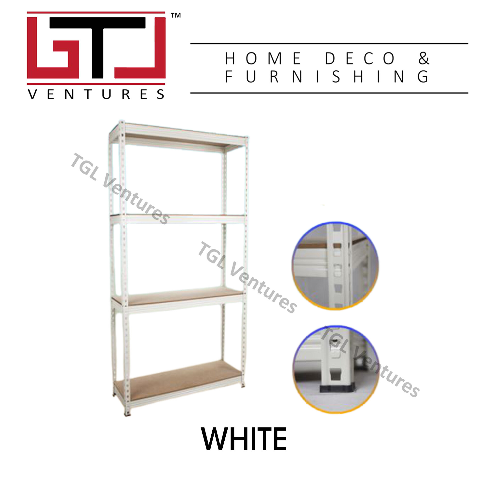 TGL Rak 2 in 1 Boltless Rack + Table Set / Office Set / Boltless Rack ...