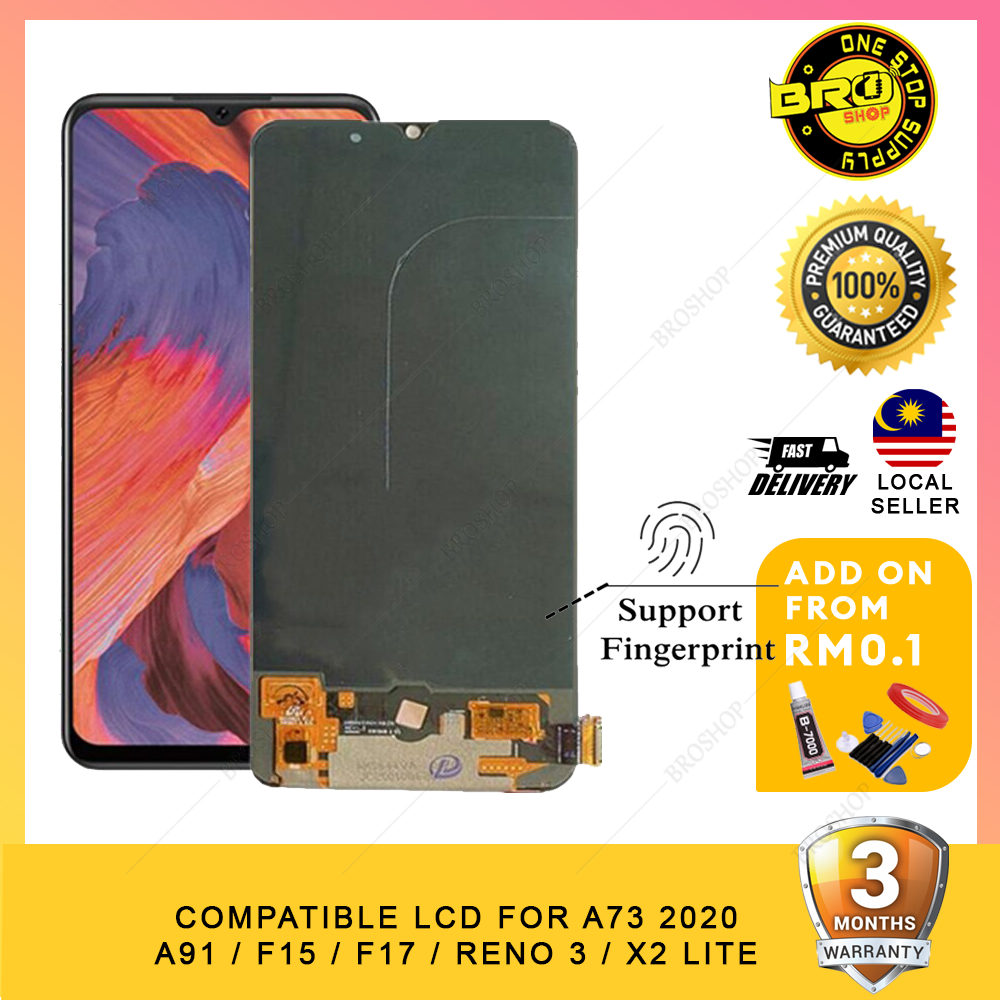BROSHOP Compatible Lcd For OP A73 2020 / OPPO A91 / RENO 3 / FIND X2 ...