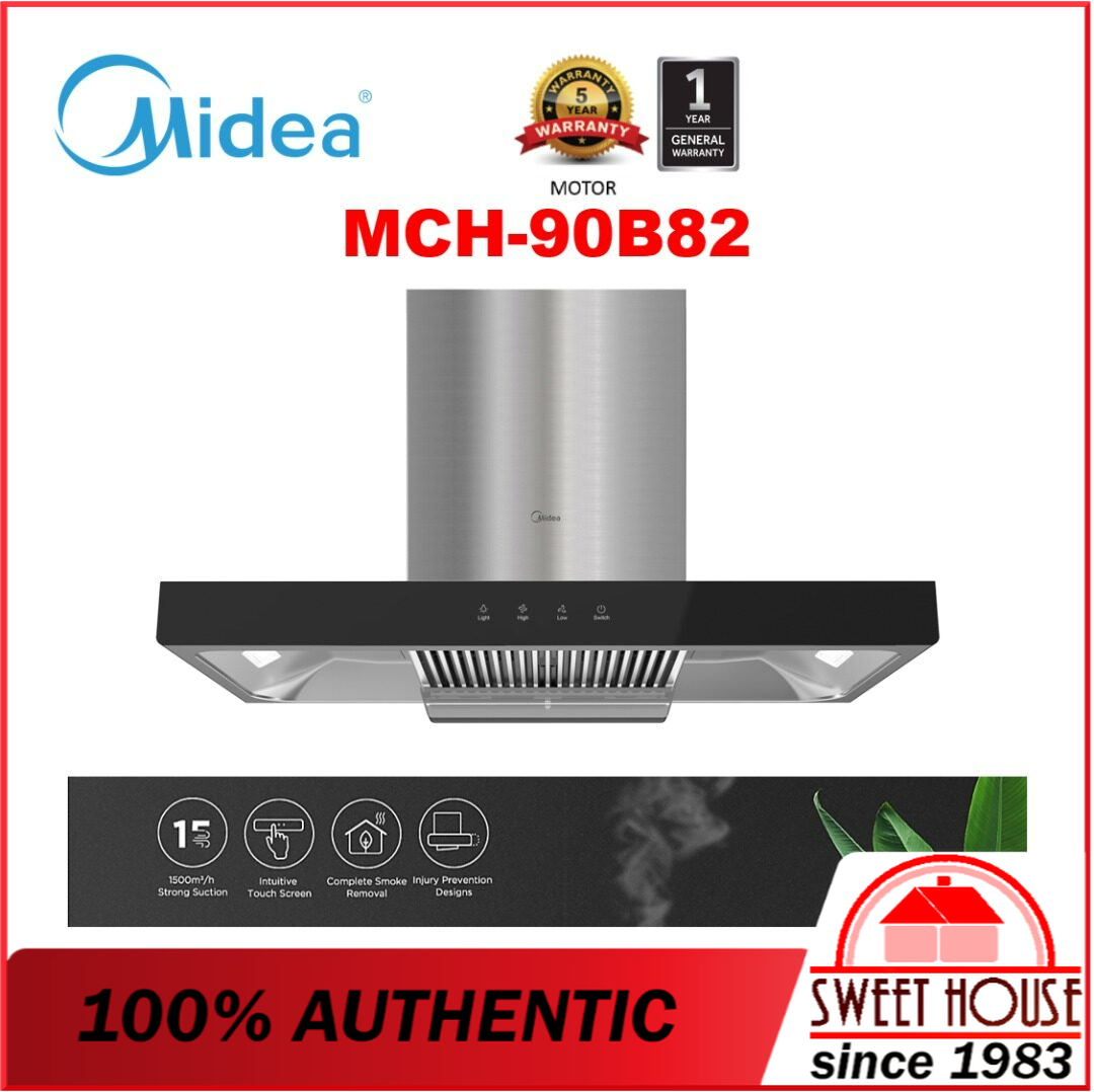 Midea MCH90B82 Cooker Hood (Duct Out Only) 1500m3/hr / (MCH-90B82) | Lazada