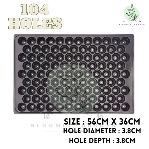 104 Holes Seedling Tray Plastic Nursery Tray Plastic Bekas Benih ...