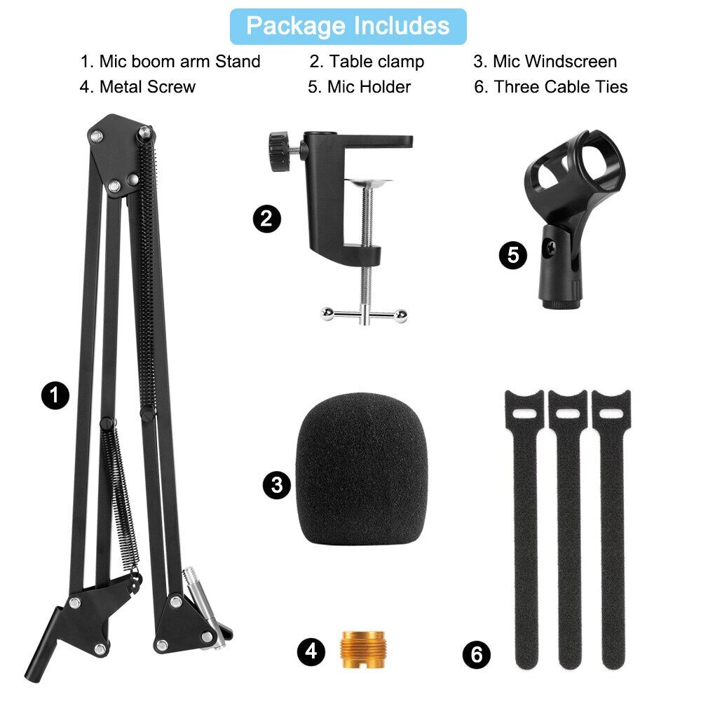 Hyperx Quadcast Mic Stand Professional Adjustable Scissor Microphone ...