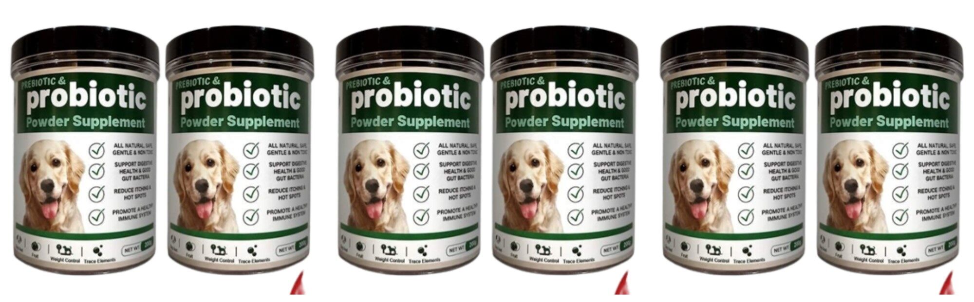 MAX & PAW All Natural Organic Prebiotic & Probiotic Pet Supplement ...
