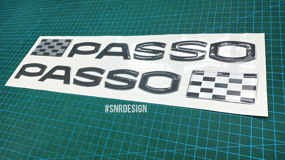 Passo Racy door side - emblem/sticker (Oracal, Germany) Ready Stock ...