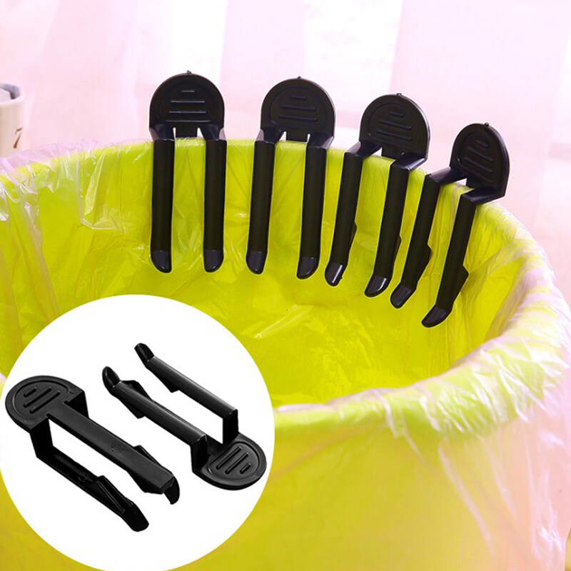 4Pcs Trash Can Clamp Plastic Garbage Fixed Waste Bin Bag Bag Clip ...